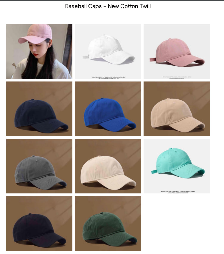 JKL Printing Plain Caps - JKL Printing Services